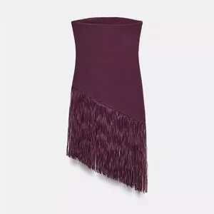 Zara | Tops | Zara Purple Fringe Strapless Top | Poshmark